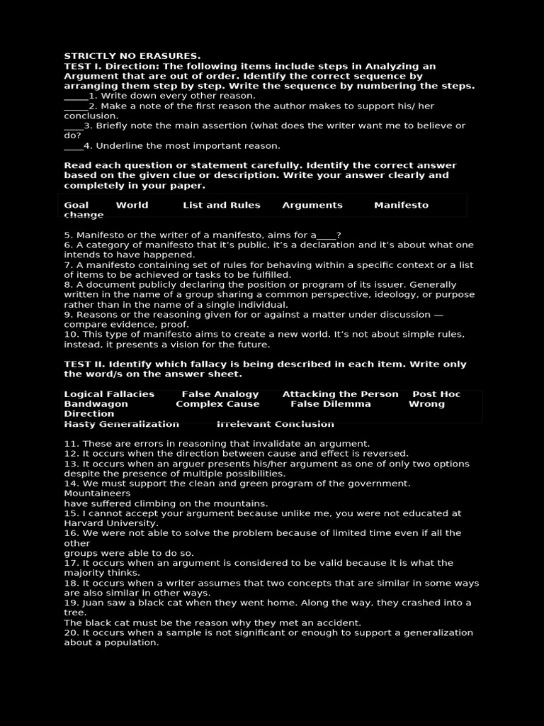 EAPP EXAM | PDF | Argument | Reason