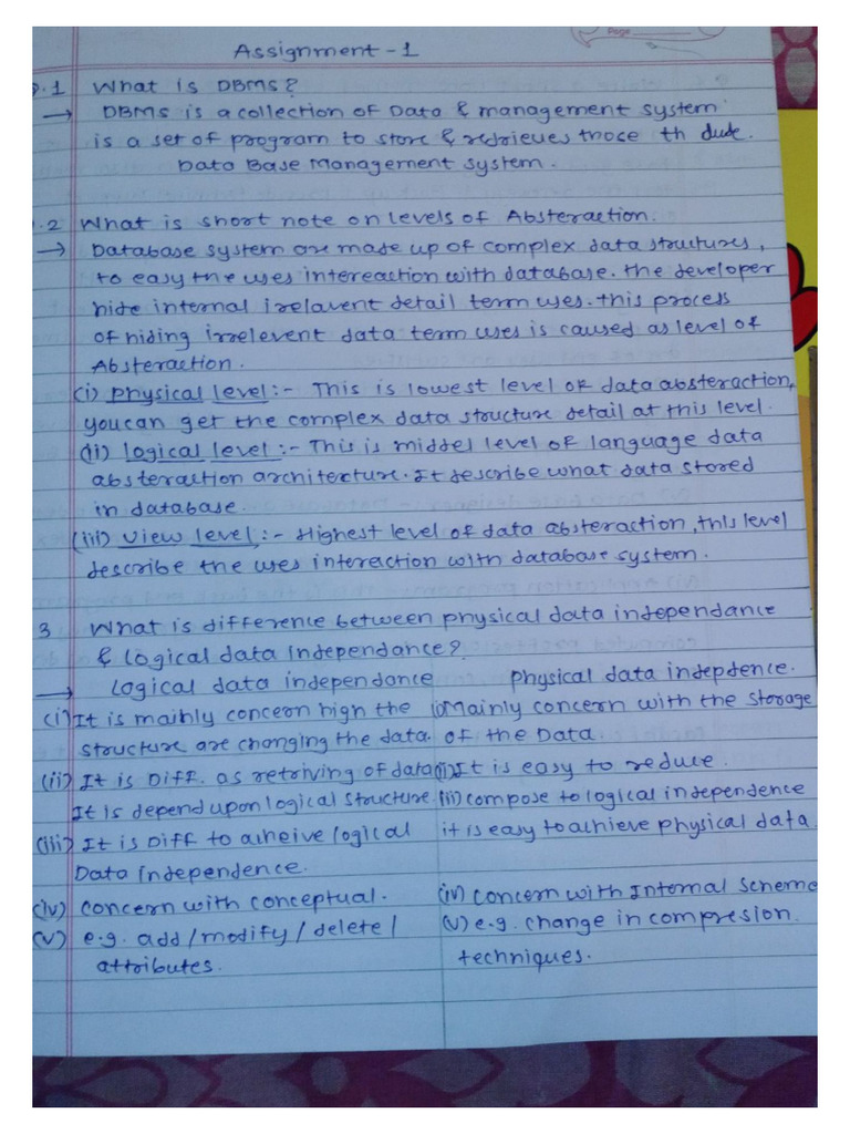 Assignment 1 DBMS | PDF