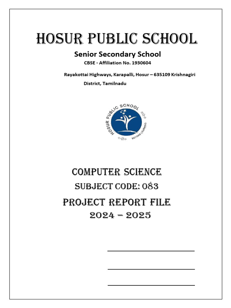 Gr12 Front Page | PDF
