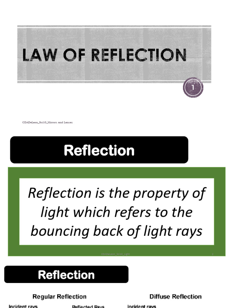 Sci10 Simplified Optics, Lrens Mirrors, Refraction, Reflection | PDF ...