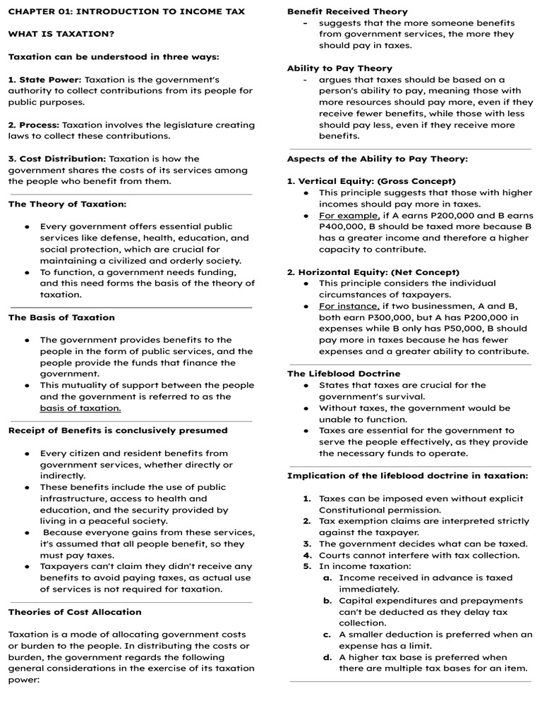 Income Tax Chap 1 AND 2 | PDF | Taxes | Taxation In The United States
