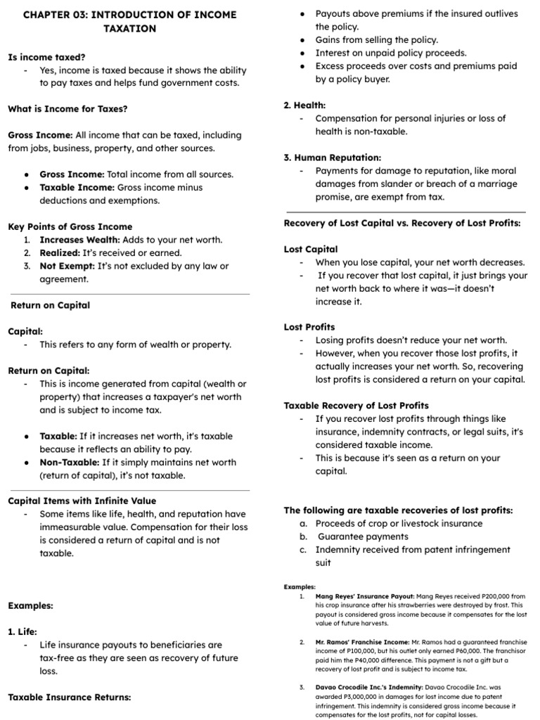 INCOME TAX CHAPTER 3 (2) | PDF | Taxes | Income