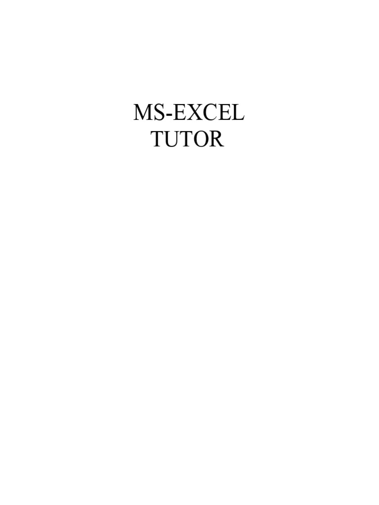 Excel Tutor | PDF | Microsoft Excel | Internal Rate Of Return