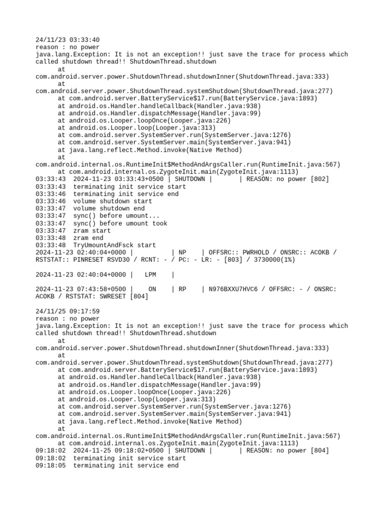 Power Off Reset Reason Backup Pdf Java Programming Language Systems Architecture