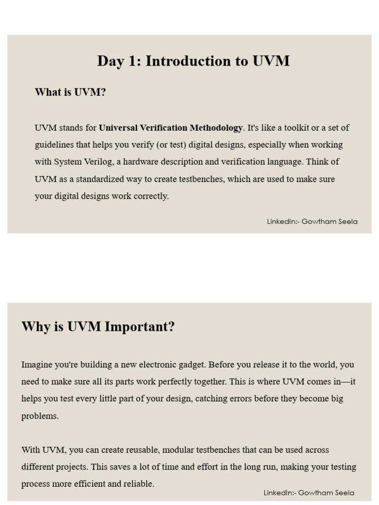 UVM Intro Day 1 | PDF | Hardware Description Language | Software ...