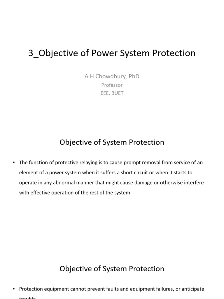 3_Purpose of Power System Protection | PDF | Insulator (Electricity ...