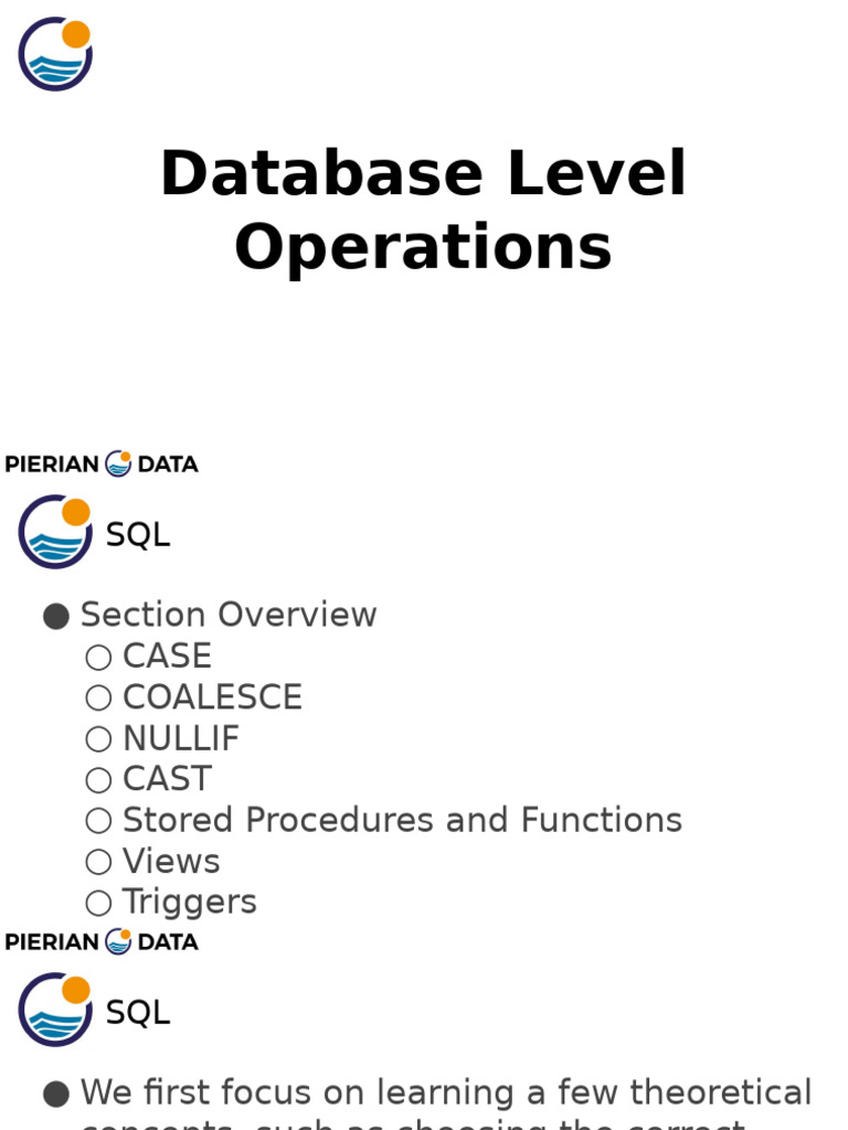 SQL Database Operations Guide | PDF