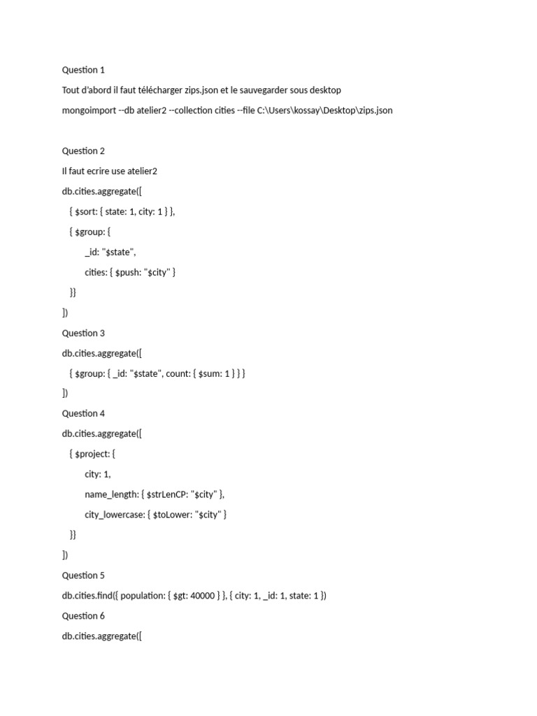 MongoDB Aggregation Queries Guide | PDF