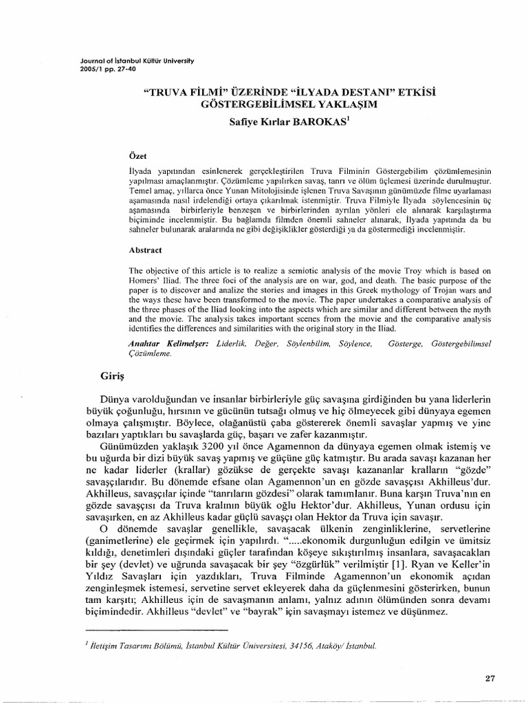 Ilyada Destanı | PDF