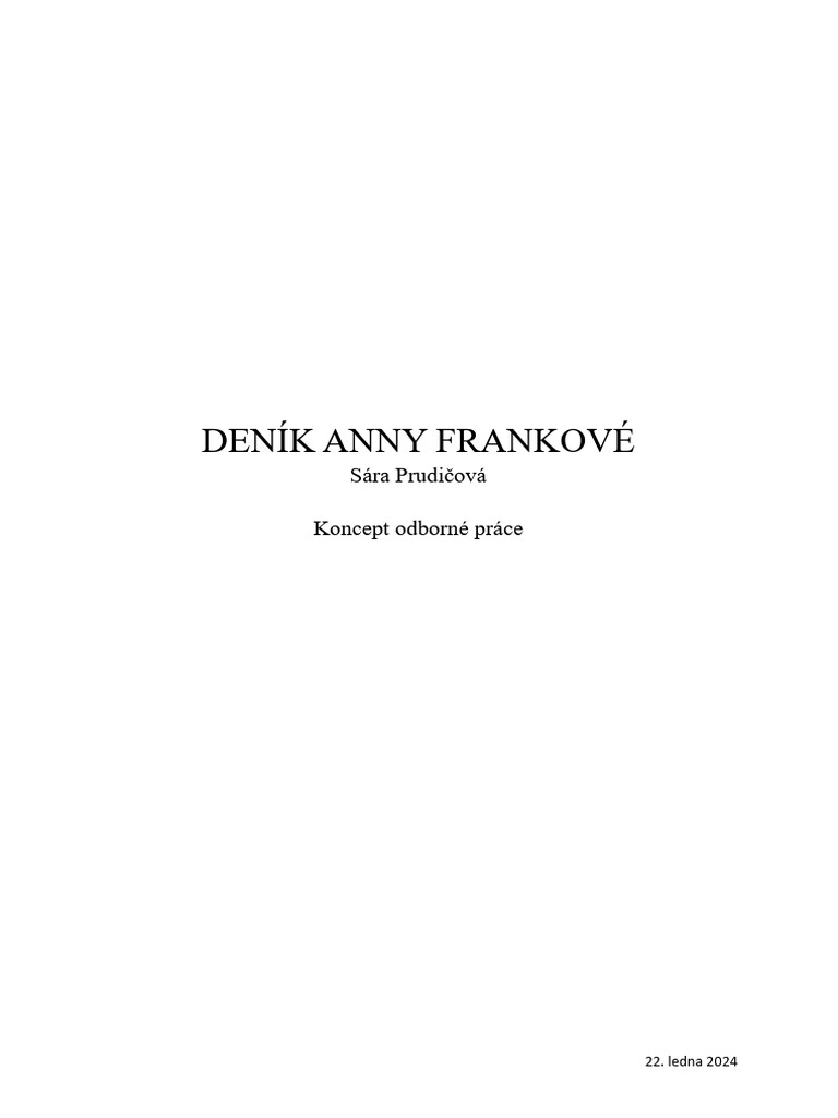 Anna Franková Porovnání Knihy | PDF