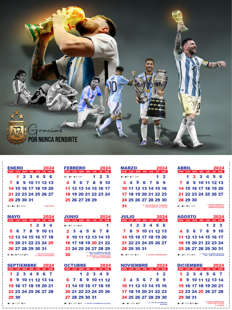 Calendario de Feriados 2024 | PDF | Argentina
