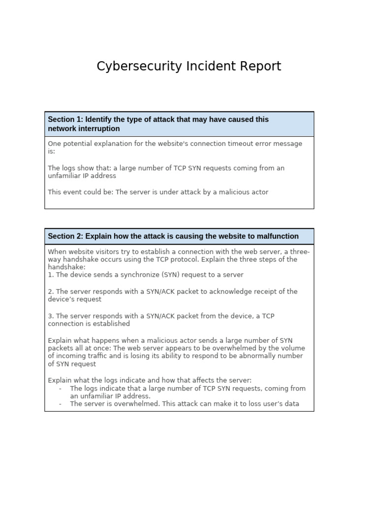 Activity - Analyze Network Attacks | PDF
