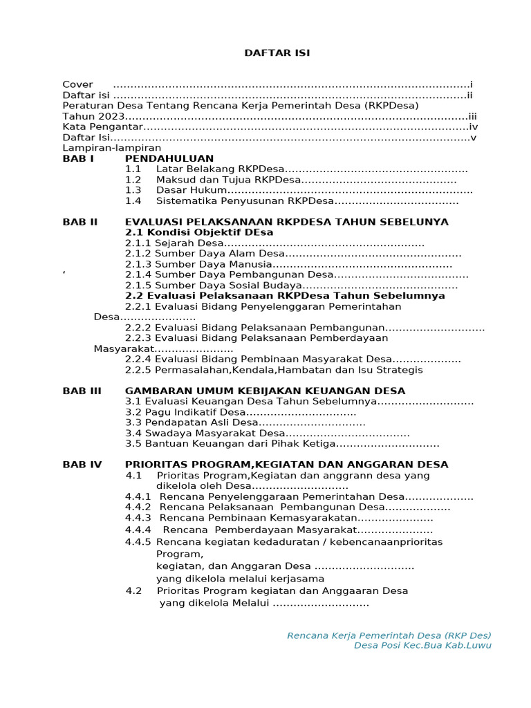 RKPDesa 2024: Kebijakan dan Prioritas | PDF