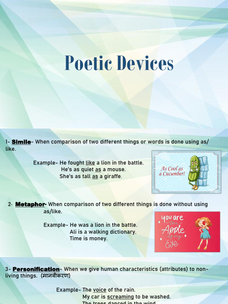 Poetic devices-2 | PDF | Rhetorical Techniques | Poetic Devices