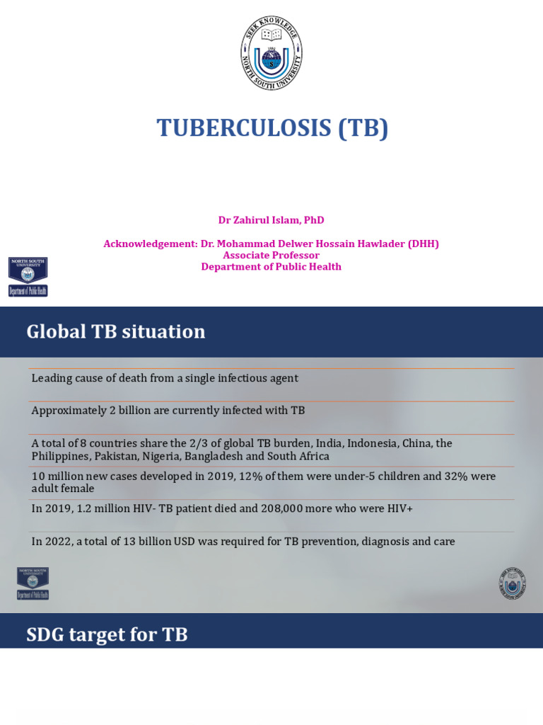 Lecture 5 - Tuberculosis | PDF | Tuberculosis | Causes Of Death