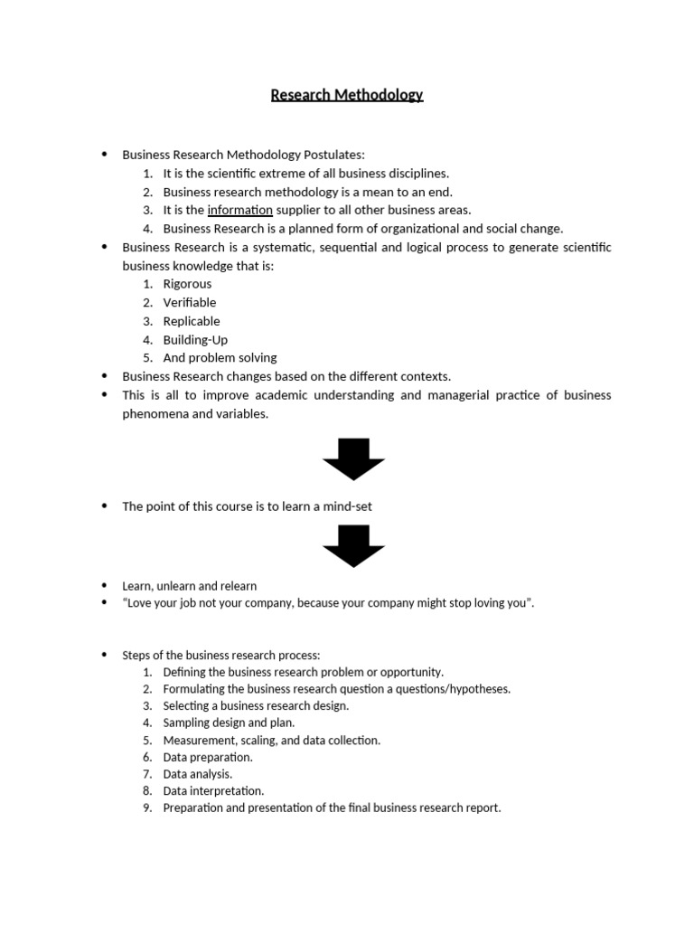 Research Methodology Lesson I | PDF
