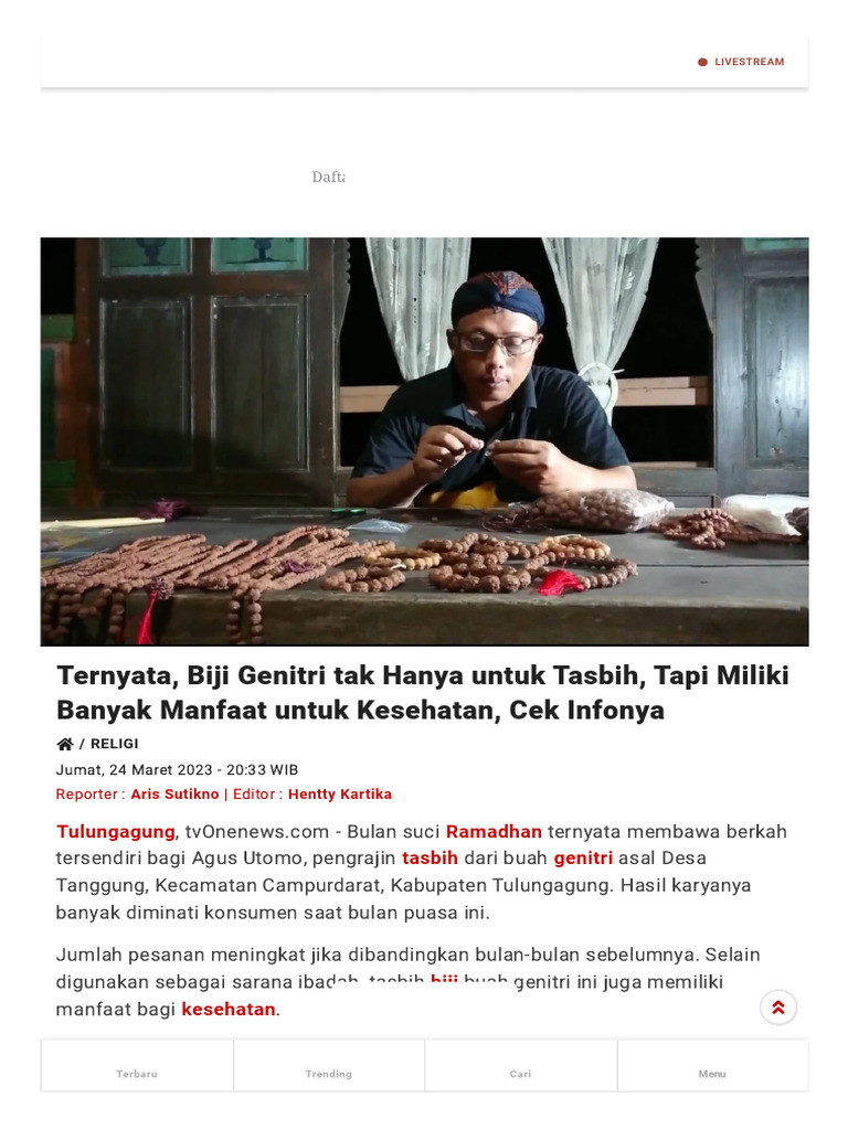 Ternyata, Biji Genitri Tak Hanya Untuk Tasbih, Tapi Miliki Banyak ...