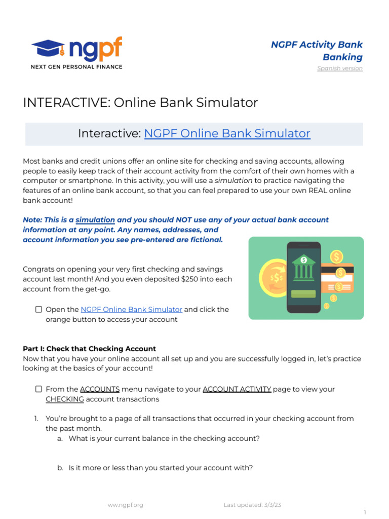 Copy of Copy of INTERACTIVE_ Online Bank Simulator | PDF | Transaction ...