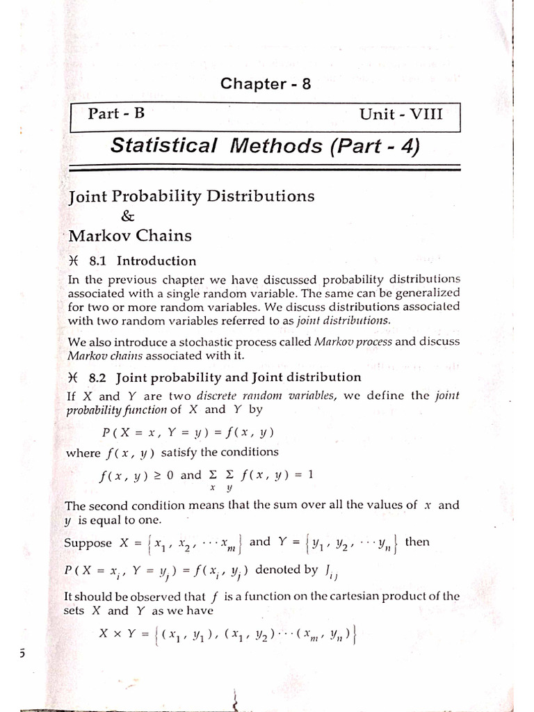 Joint Probability Distribution and Markovs Chain - Removed | PDF