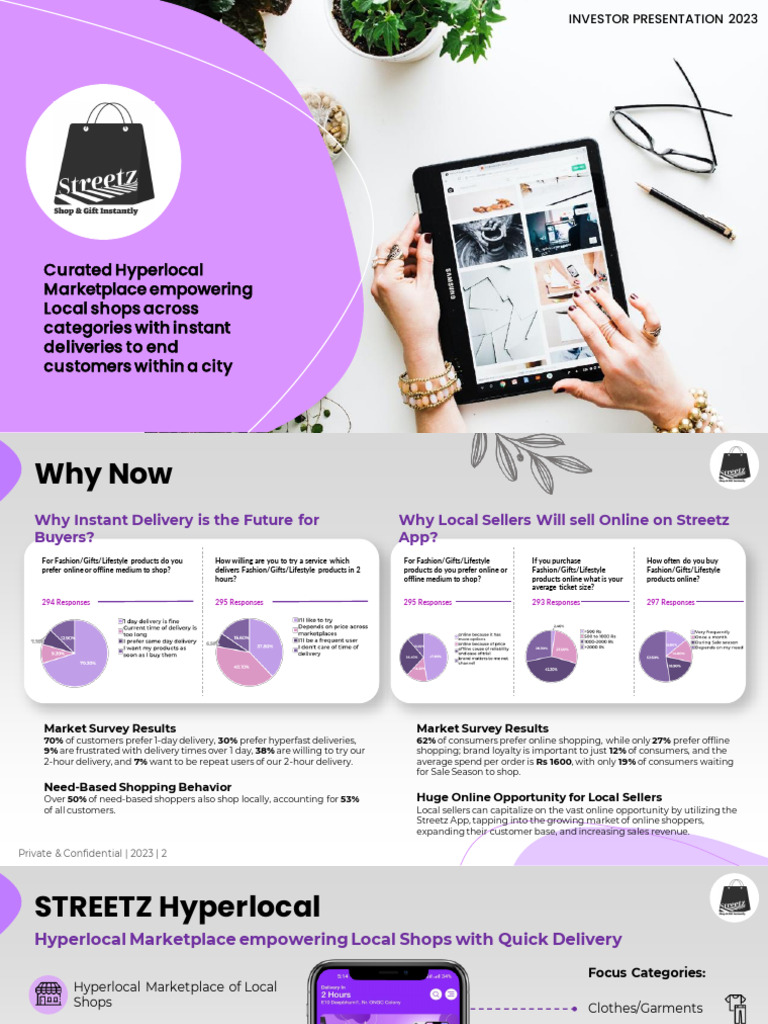 Streetz Hyperlocal - Design Pitch Deck - v21 | PDF | Online Shopping | E Commerce