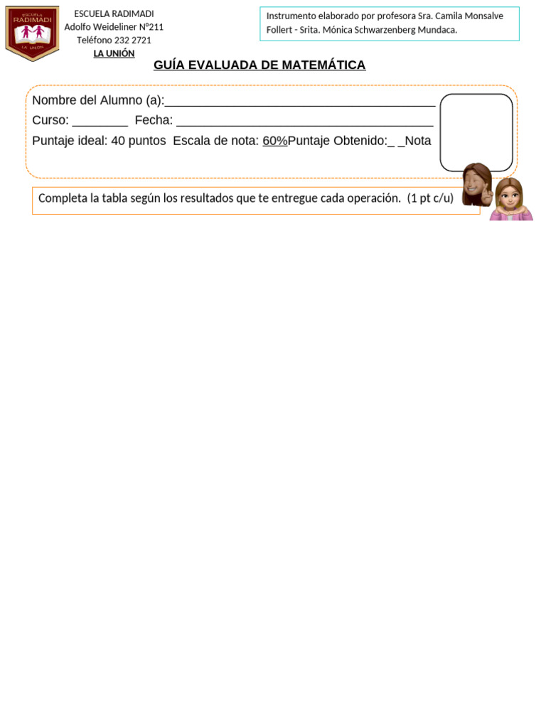 Guía Evaluada de Matemática 5 y 6 | PDF