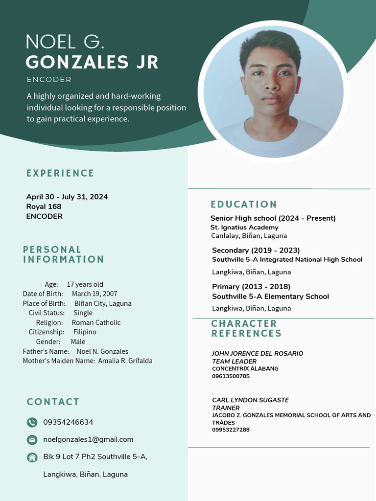 Resume Encoder JR | PDF