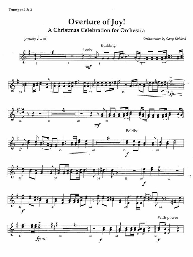 Overture of Joy - Trumpet 2-3 | PDF