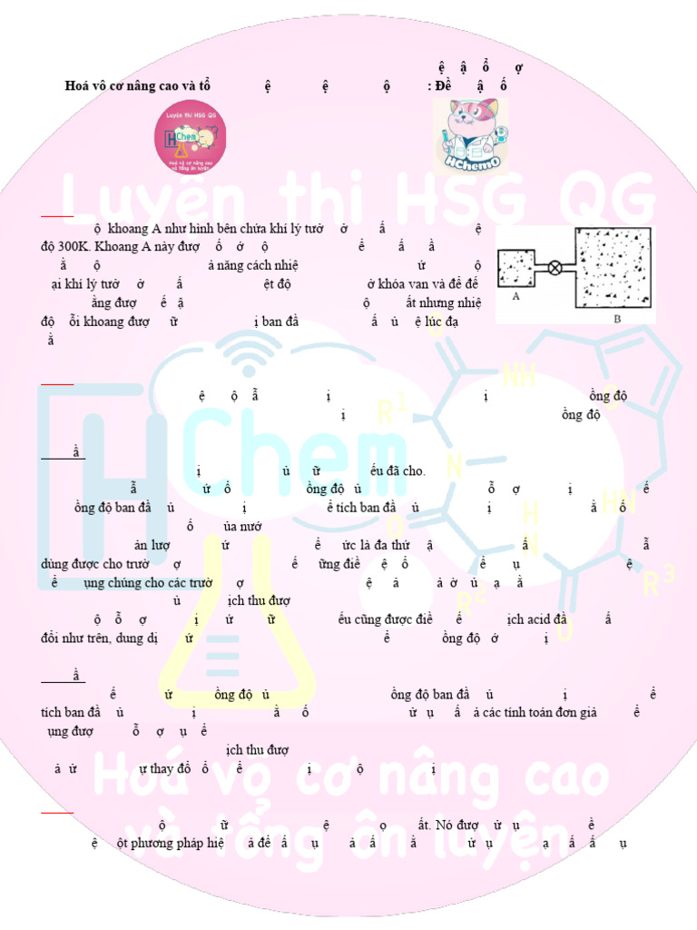 (HChemO-NCOL) Đề ôn tập số 3 (23-8-2023) | PDF