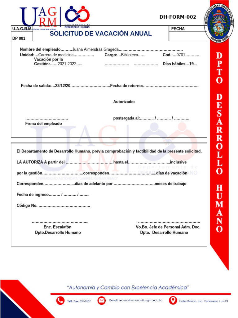 DH Form 002 | PDF
