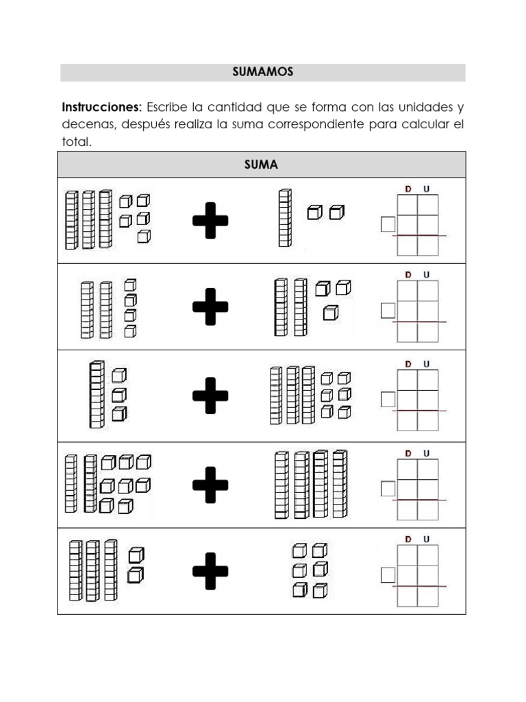 Cómo resolver sumas básicas | PDF