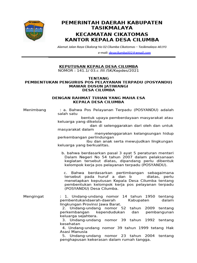 SK Pokja Desa | PDF
