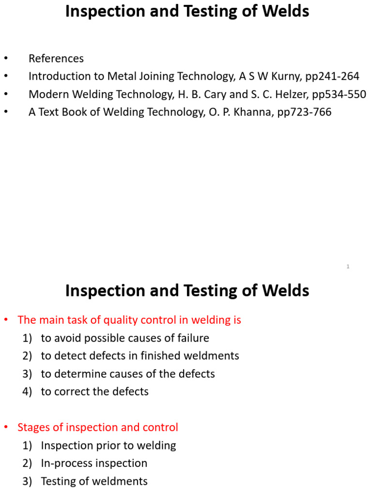 6.Inspection and Testing of Welds | PDF | Welding | Construction