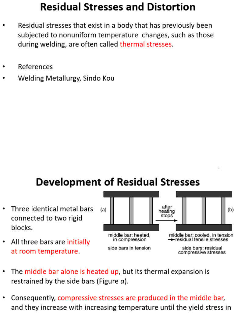 1.Distortion and Residual Stresses | PDF | Welding | Construction