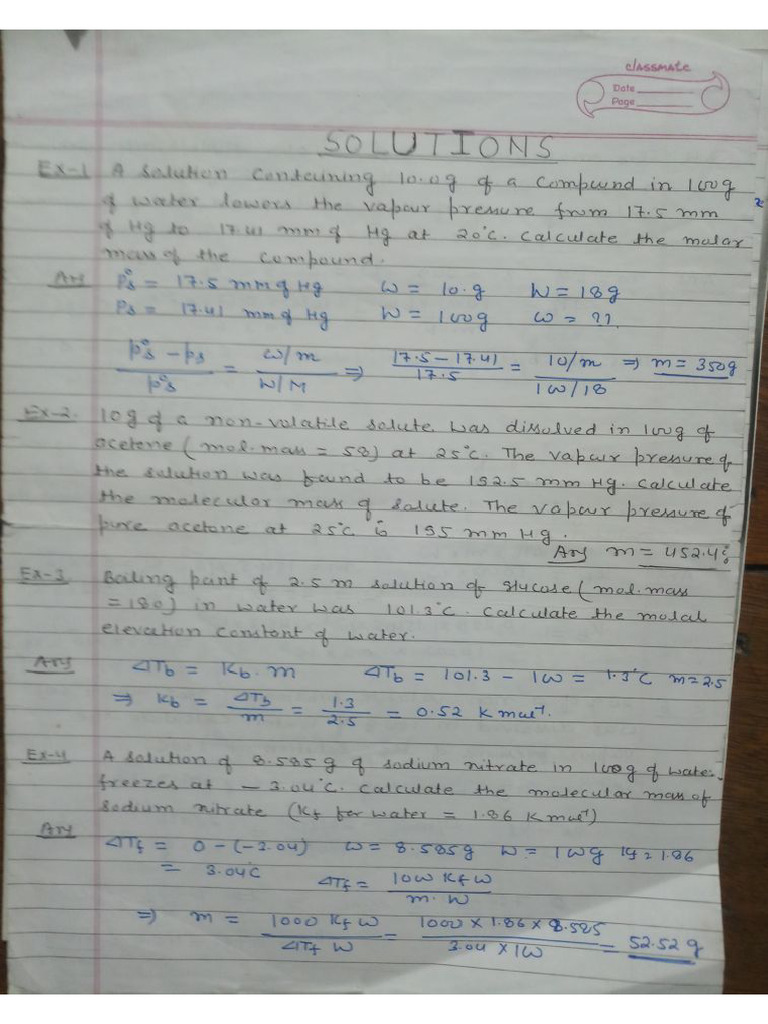 Numericals Solution | PDF