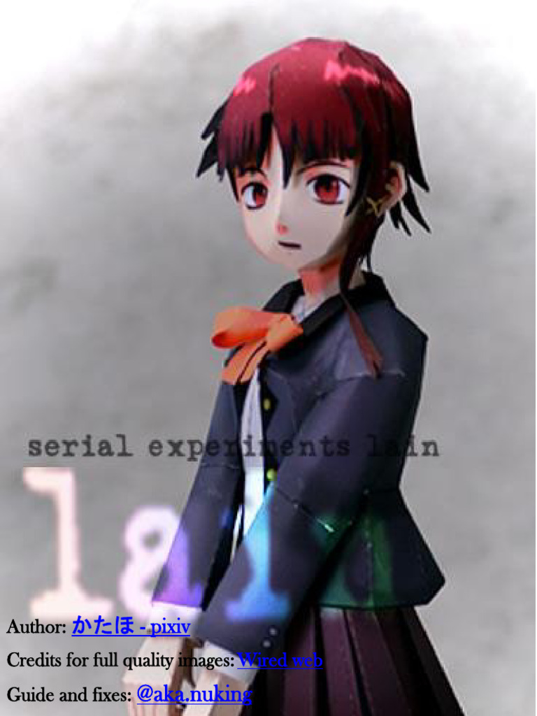 Serial Experiments Lain Papercraft | PDF