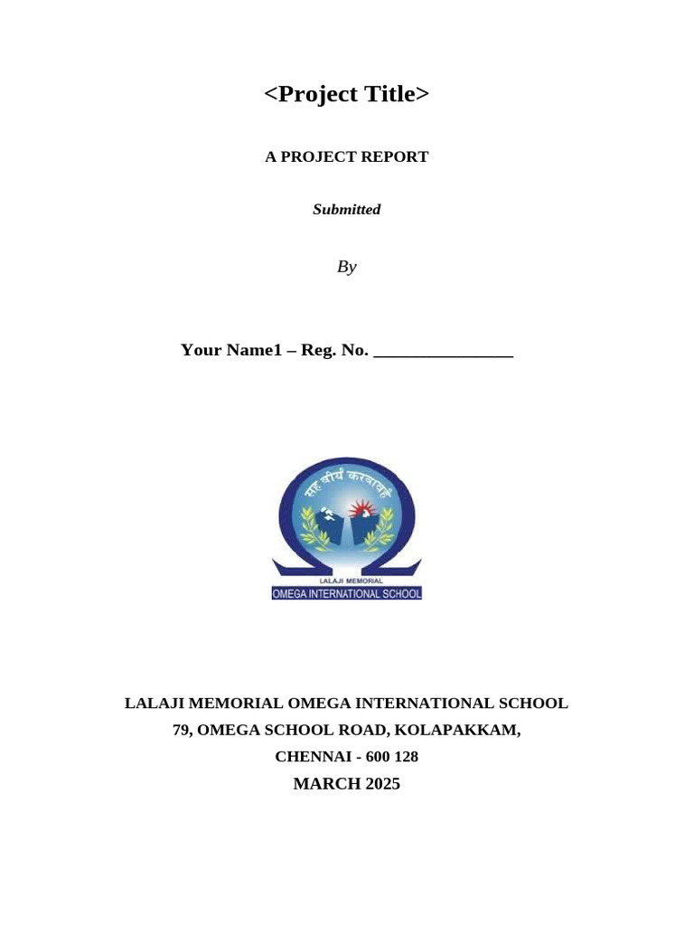1.Project Cover Page - Final - 07.08.24 | PDF