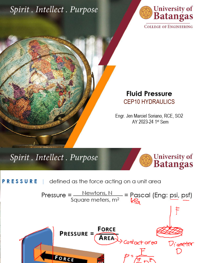 CEP10 Lec2 Fluid Pressure - Section 8 | PDF | Pressure | Pressure Measurement