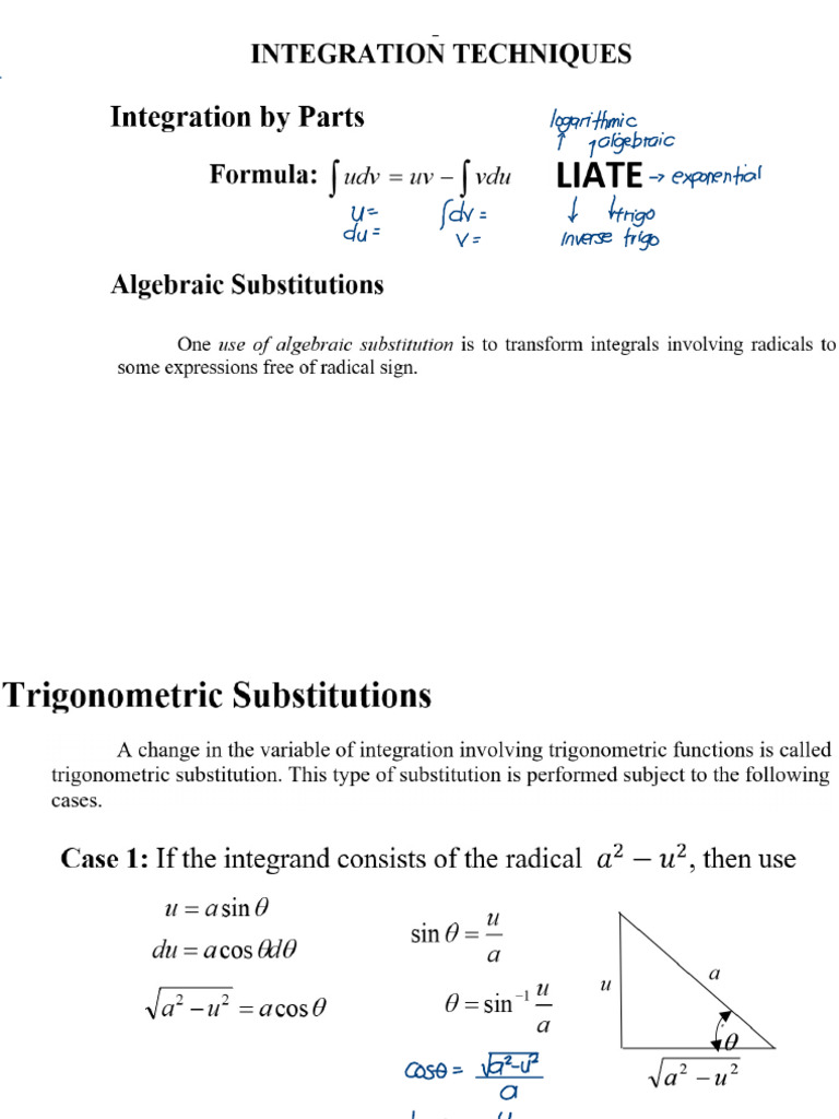 Techniques of Integration | PDF