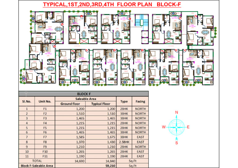Typical Floor Plan Block - F | PDF