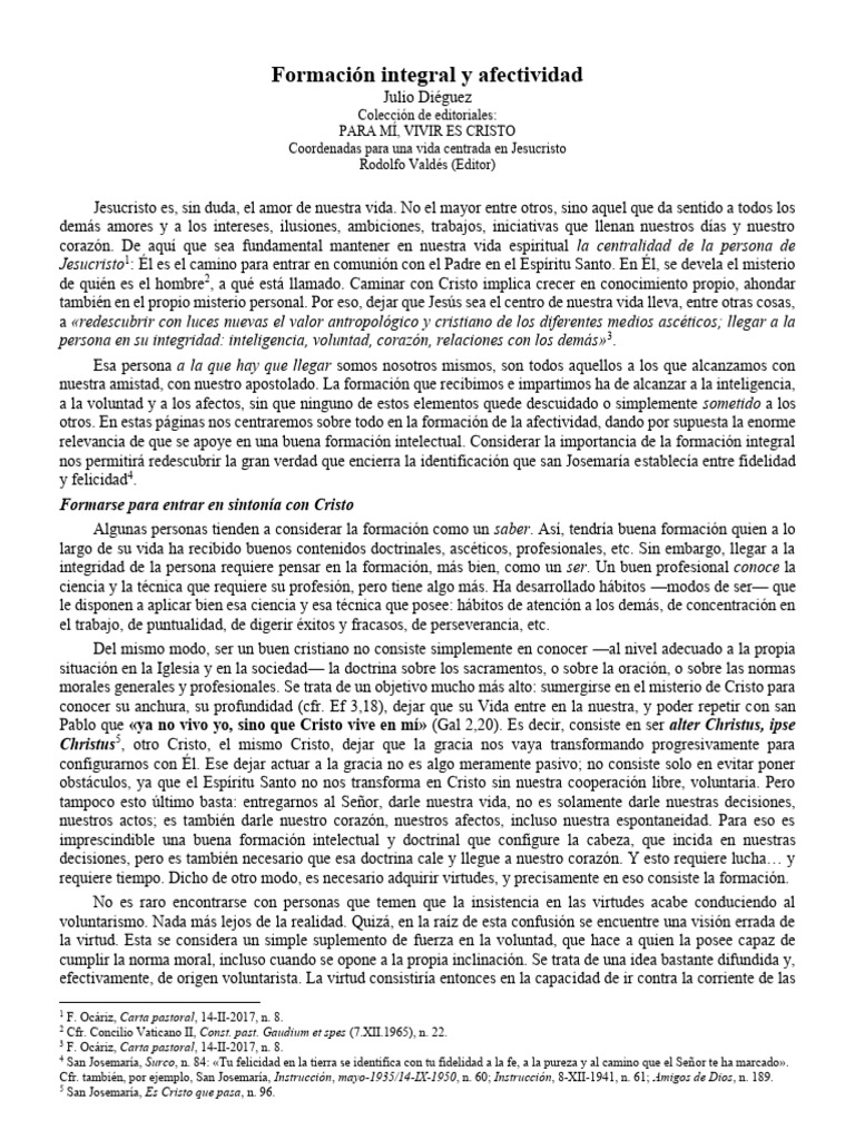 Formación Integral en Cristo | PDF | Verdad | Virtud