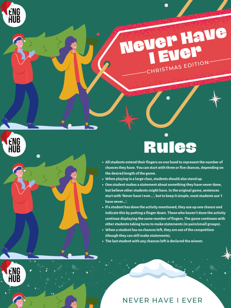 Christmas Edition: Never Have I Ever Rules | PDF