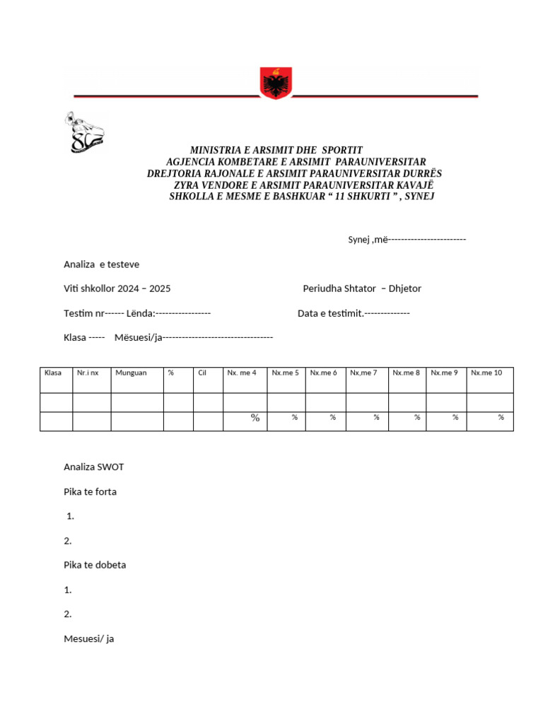 ETLEVA ANALIZA E TESTEVE 2024 - 2025 per.1 | PDF