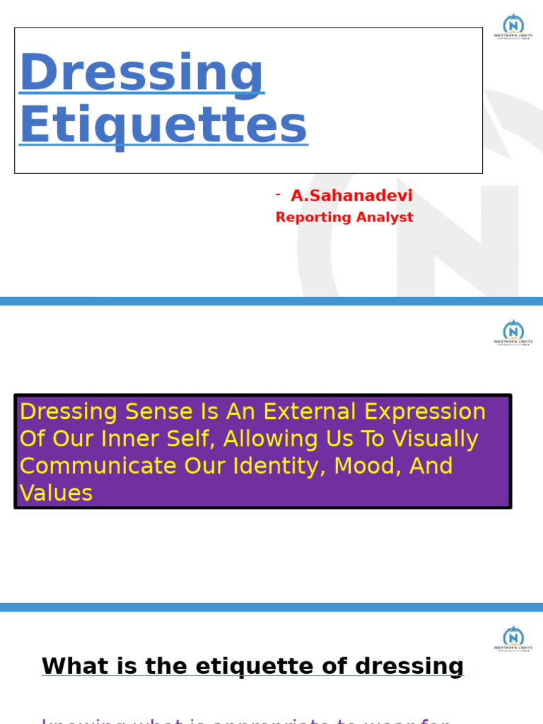 Dressing Etiquitte - Updated | PDF | Clothing | Fashion