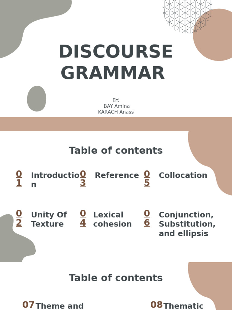 Discourse Grammar | PDF | Sentence (Linguistics) | Word