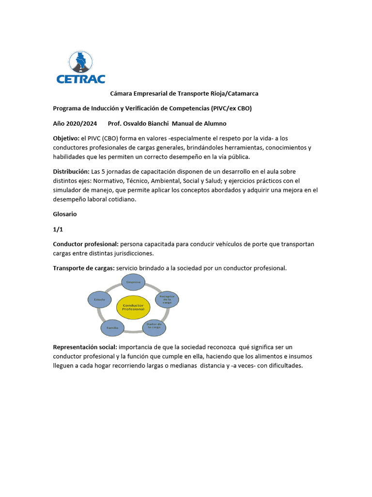 Capacitación Conductores Profesionales | PDF | Eje | Neumático