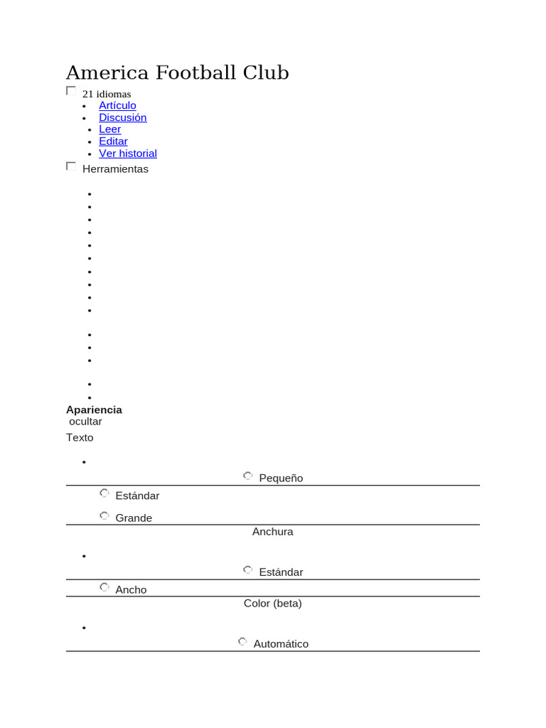 America Football Club | PDF | Asociación de Futbol | Asociación de ...