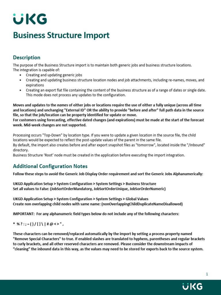 Business Structure Import | PDF | Bracket | Boolean Data Type