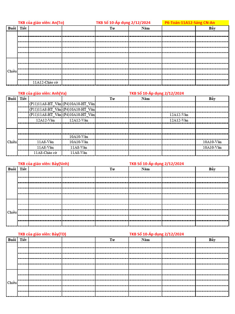 GV - TKB So 10-Ap Dung 2.12.2024 | PDF