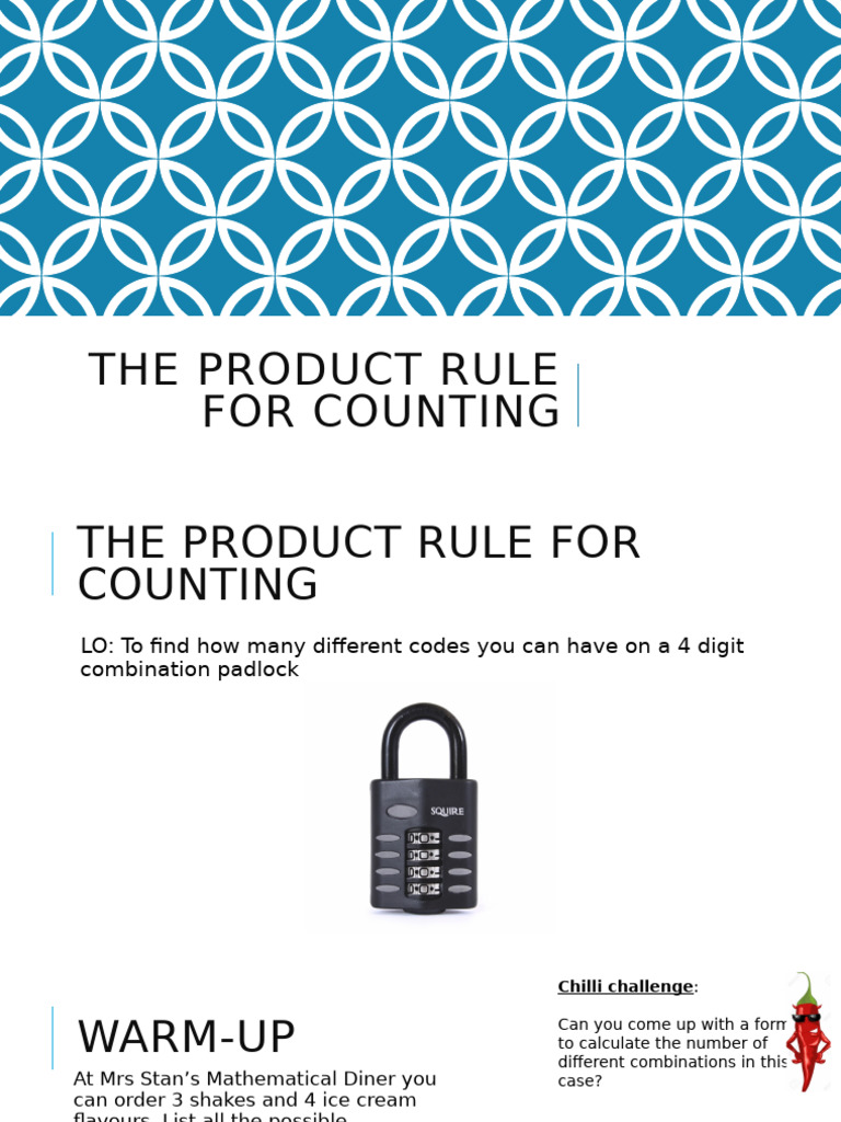 Product Rule for Counting Combinations | PDF | Dairy | Frozen Desserts