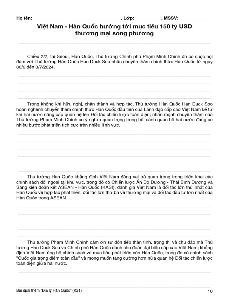 Bài Dịch Thêm - BT9 | PDF